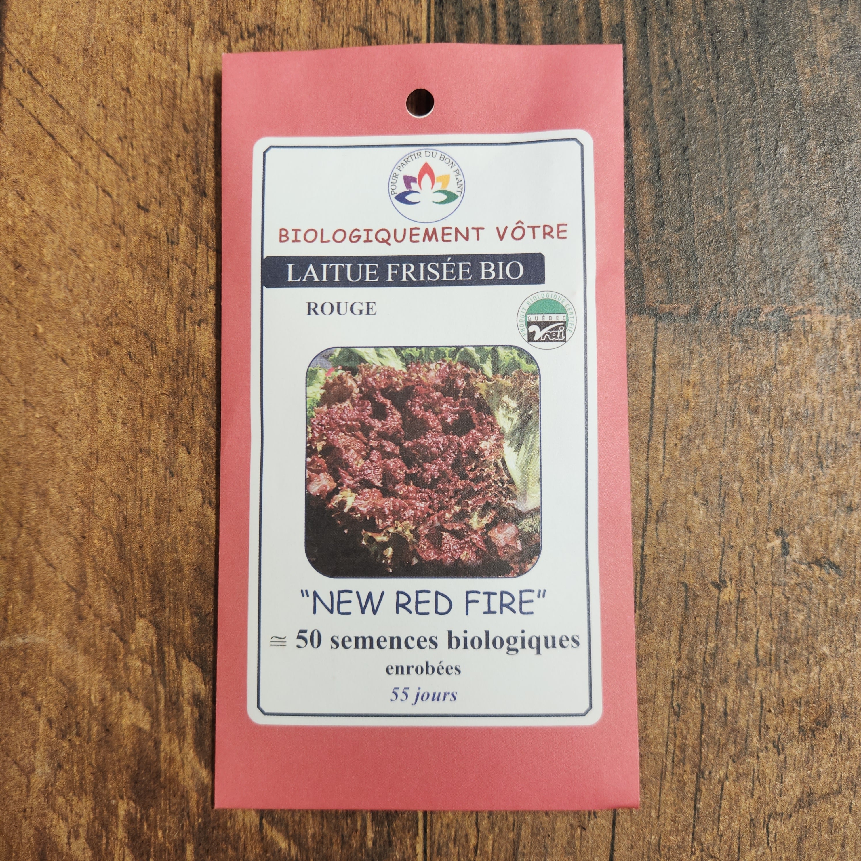 Biologiquement vôtre | Laitue frisée rouge 'New Red Fire' bio ...