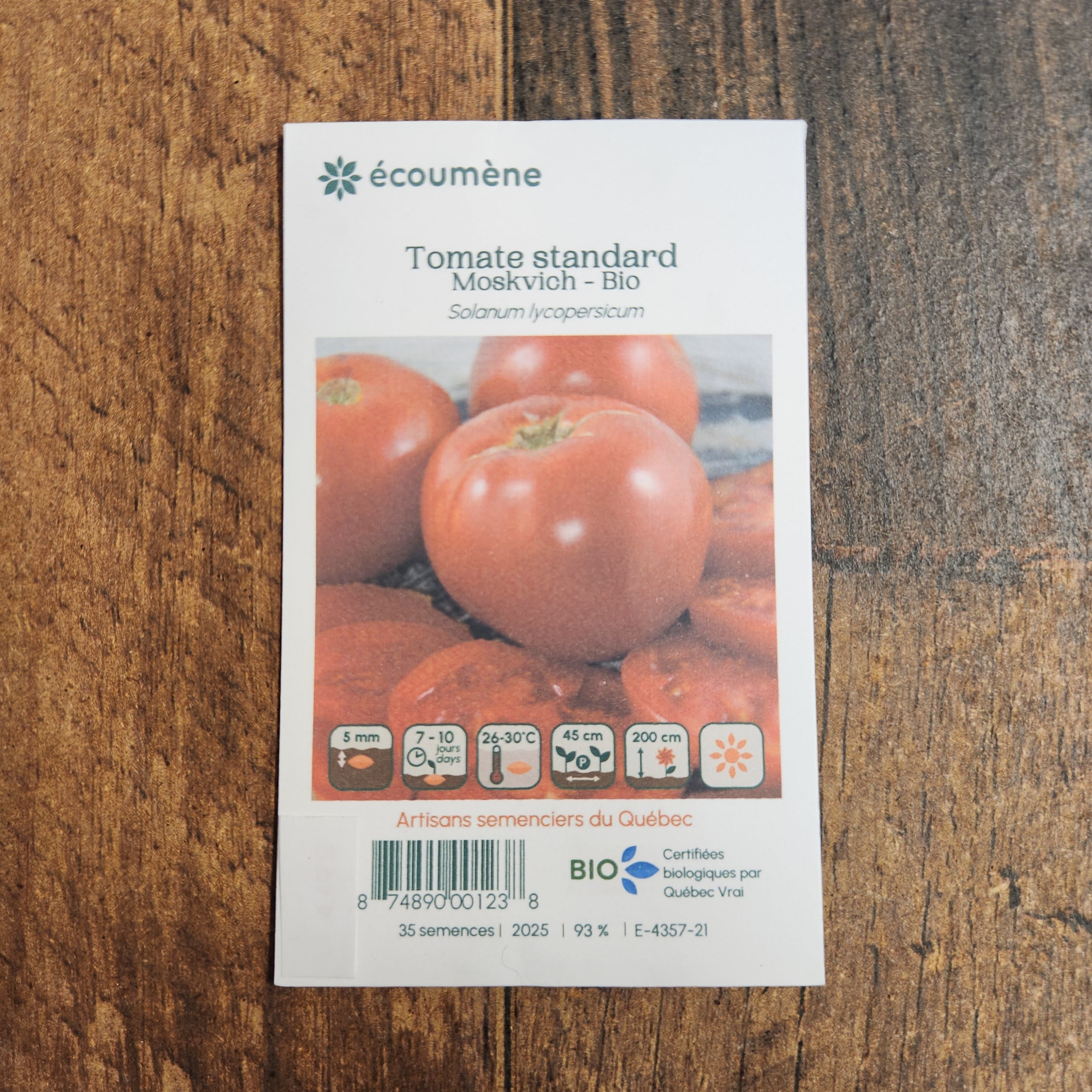 Les jardins de l'écoumène | Tomate ‘Moskvich’ bio – Pépinière.ca